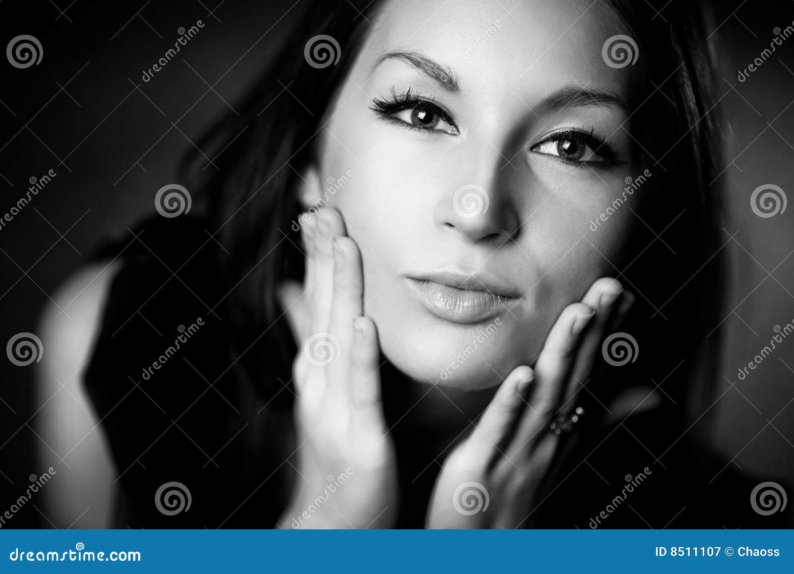 Young Woman Tender Portrait Stock Image - Image of closeup, adult: 8511107