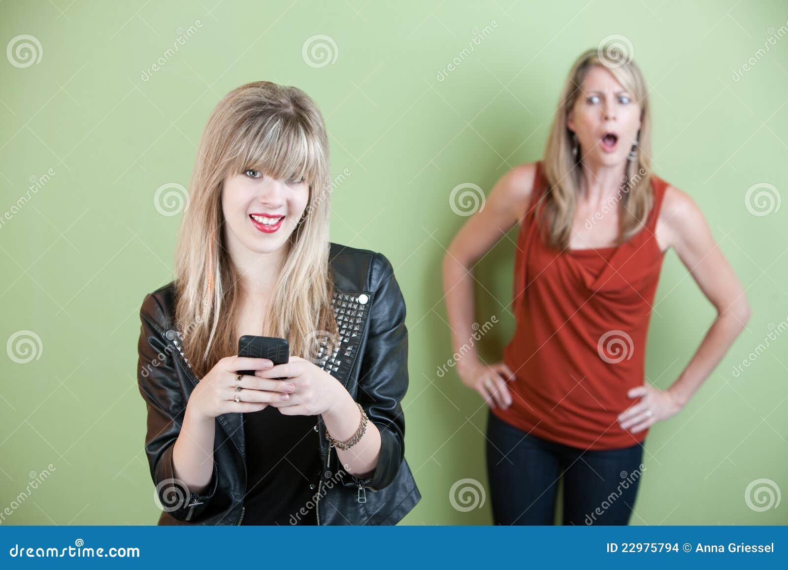 Young Woman Texting stock photo. Image of adult, messaging - 22975794