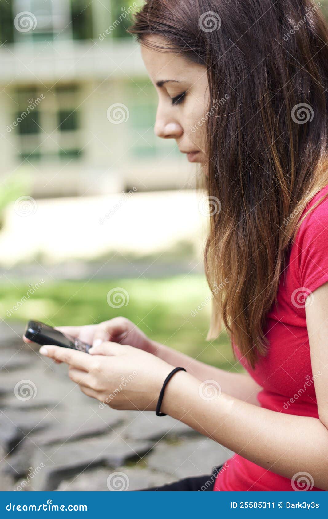 Young Woman Texting a Message Stock Image - Image of technology, young ...