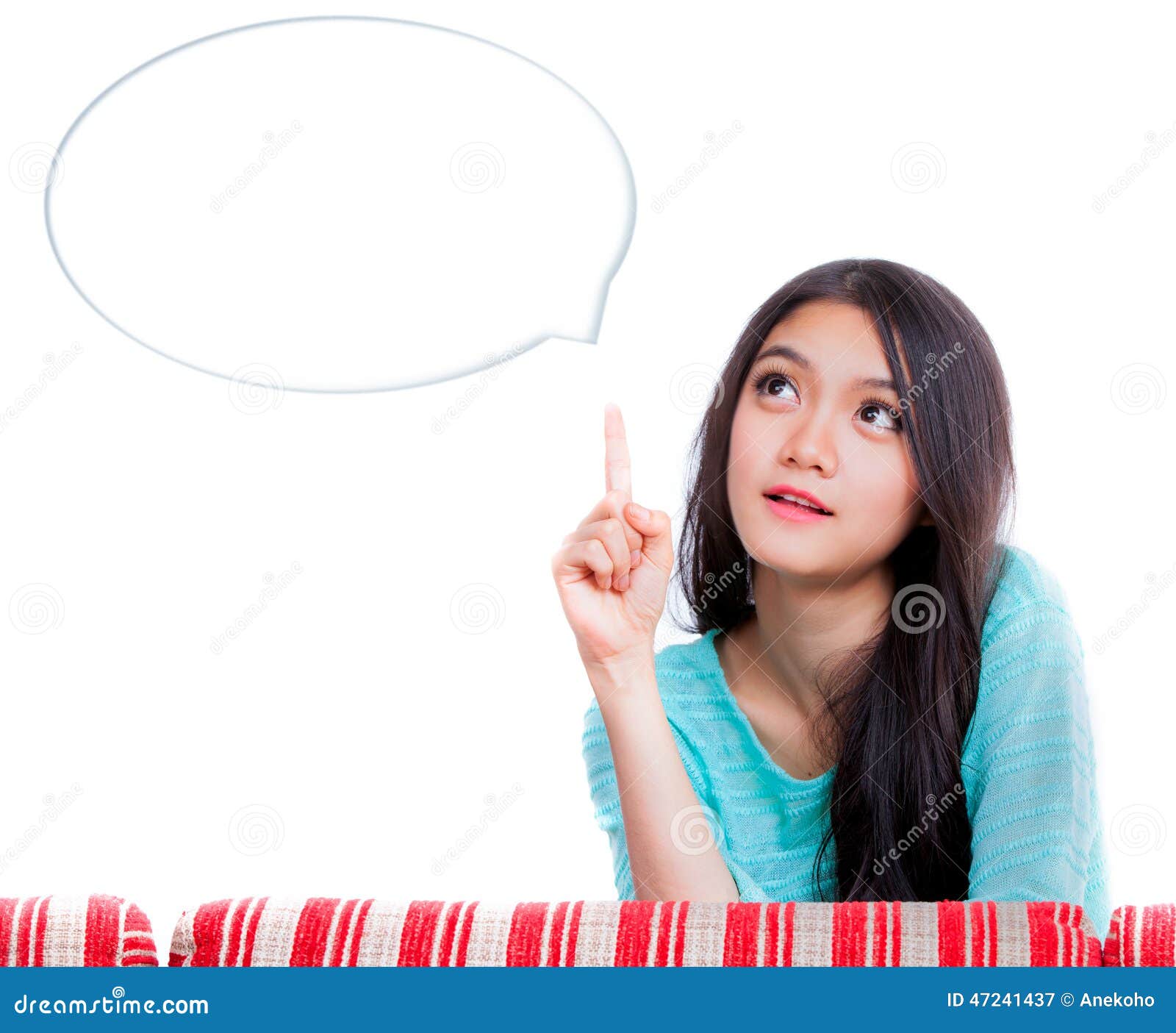 Young Woman think and idea stock image. Image of people - 47241437