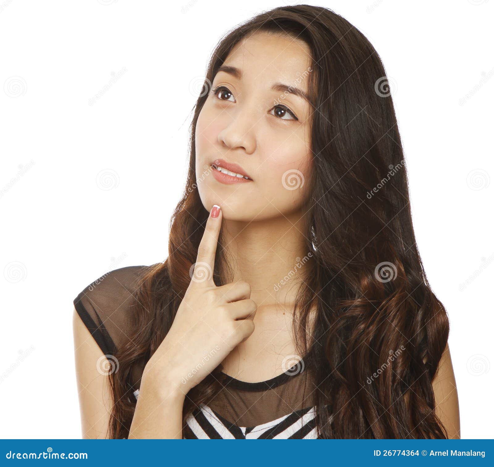 Young Woman Thinking stock photo. Image of young, teenager - 26774364