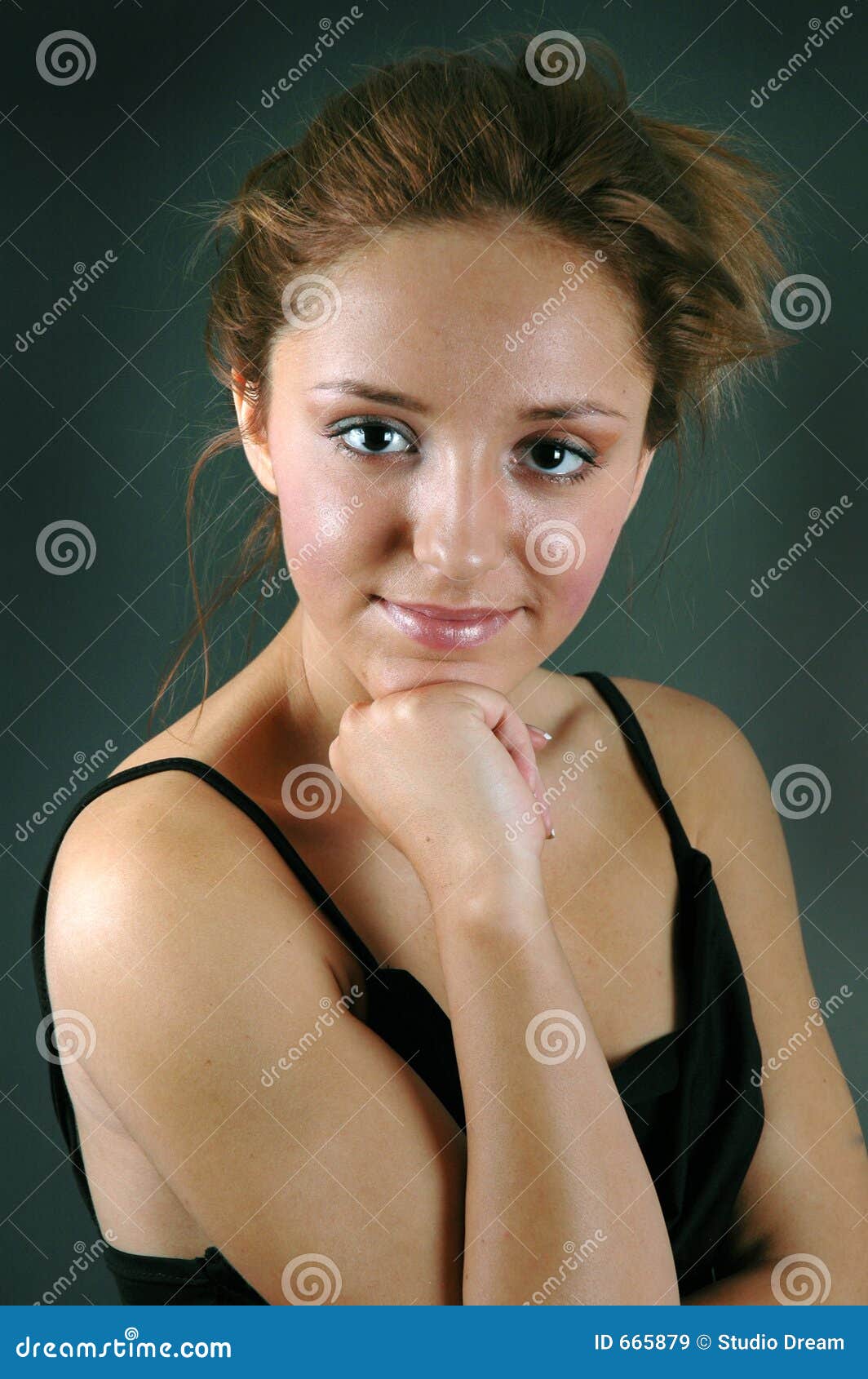 Young woman thinking stock image. Image of thinking, woman - 665879