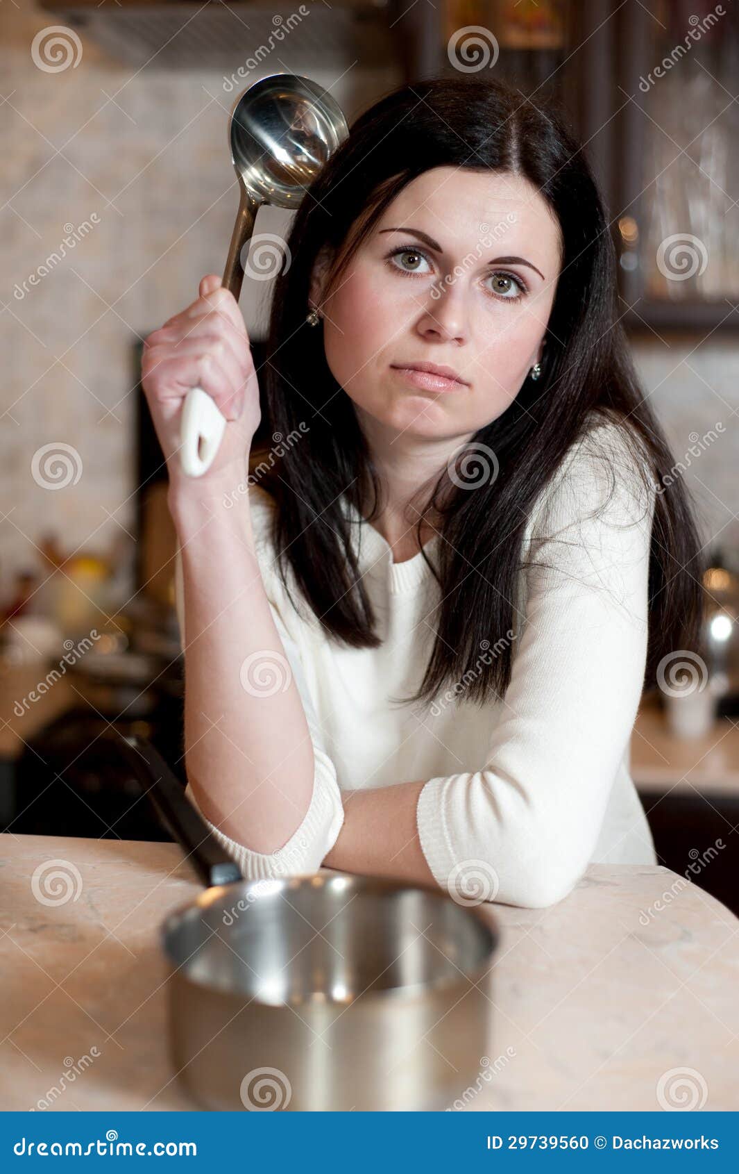 Young girl in kitchen stock photo. Image of eating, caucasian - 29739560