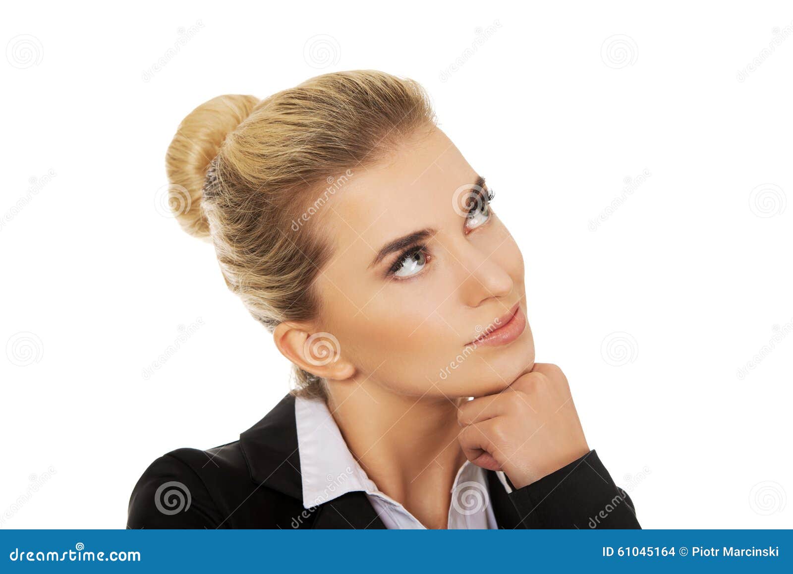 Young Woman Thinking about Some Concept Stock Photo - Image of ...