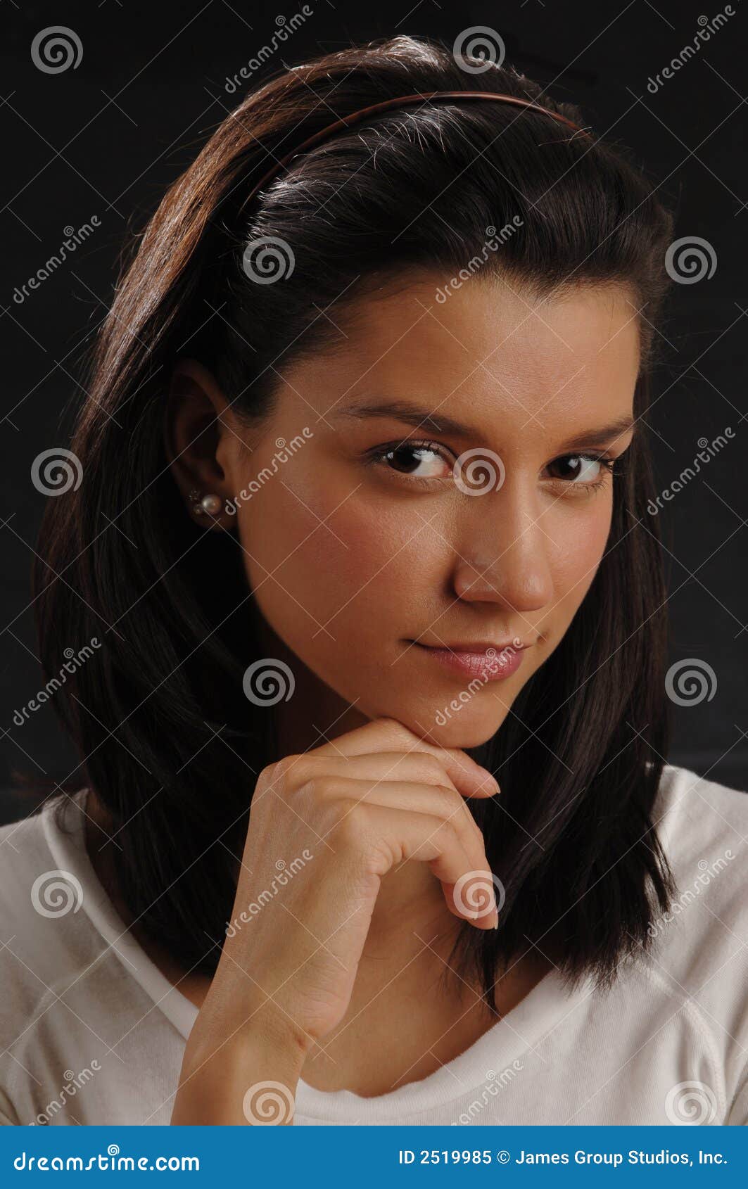 Young Woman in Thought stock image. Image of woman, young - 2519985