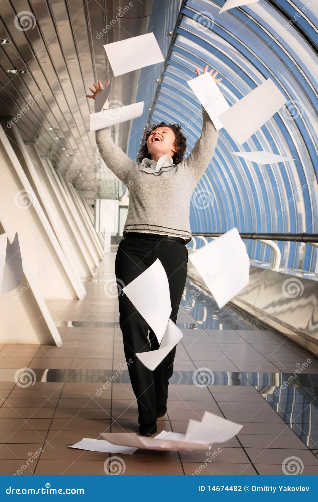 Young Woman Throwing Documents Stock Photo - Image of occupation ...