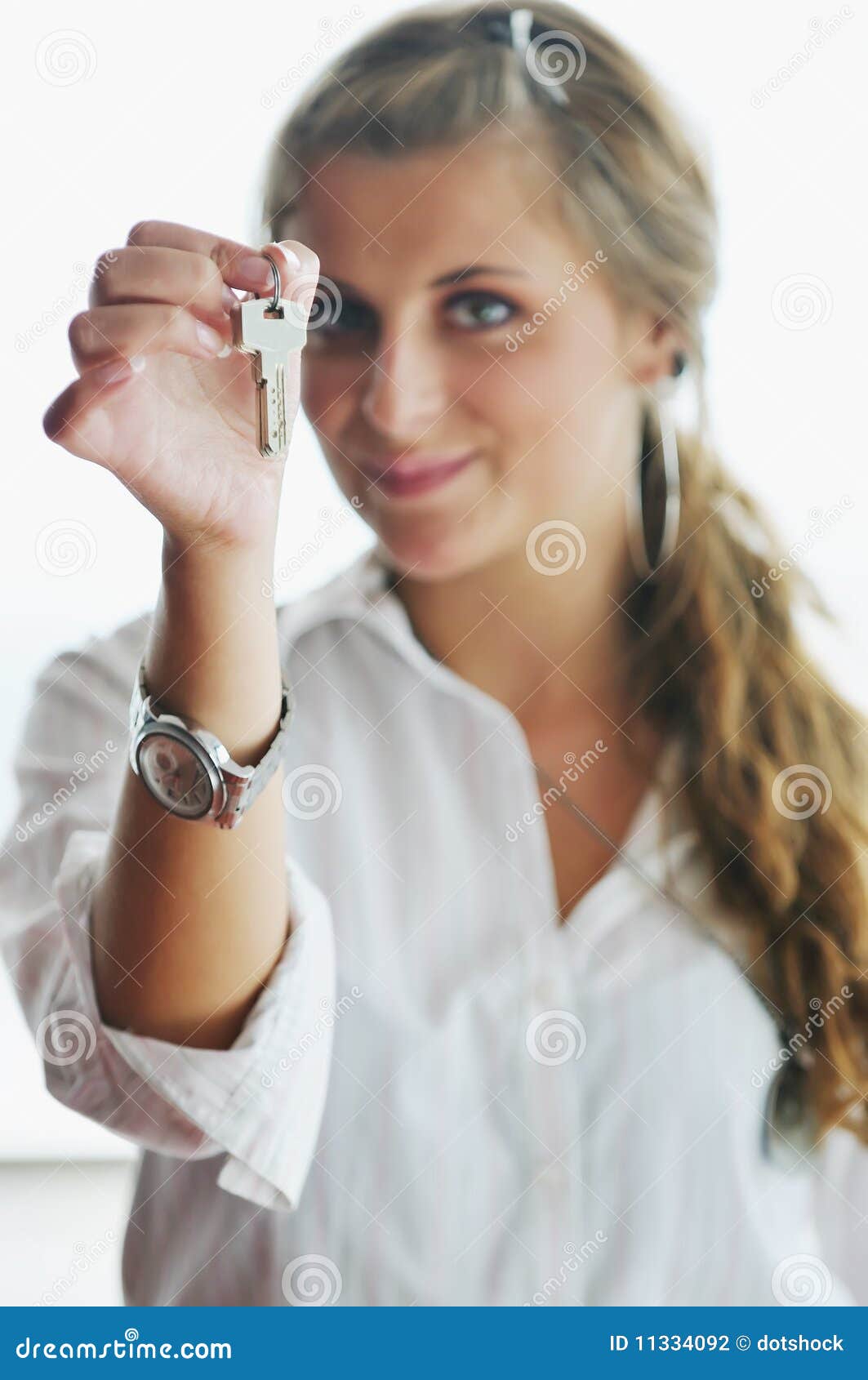 Young Woman Throwing Home Keys in Air Stock Photo - Image of hand, keys ...