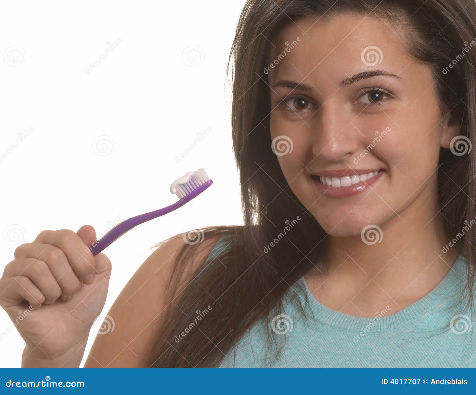 Young Woman with Toothbrush Stock Image - Image of dentist, beauty: 4017707