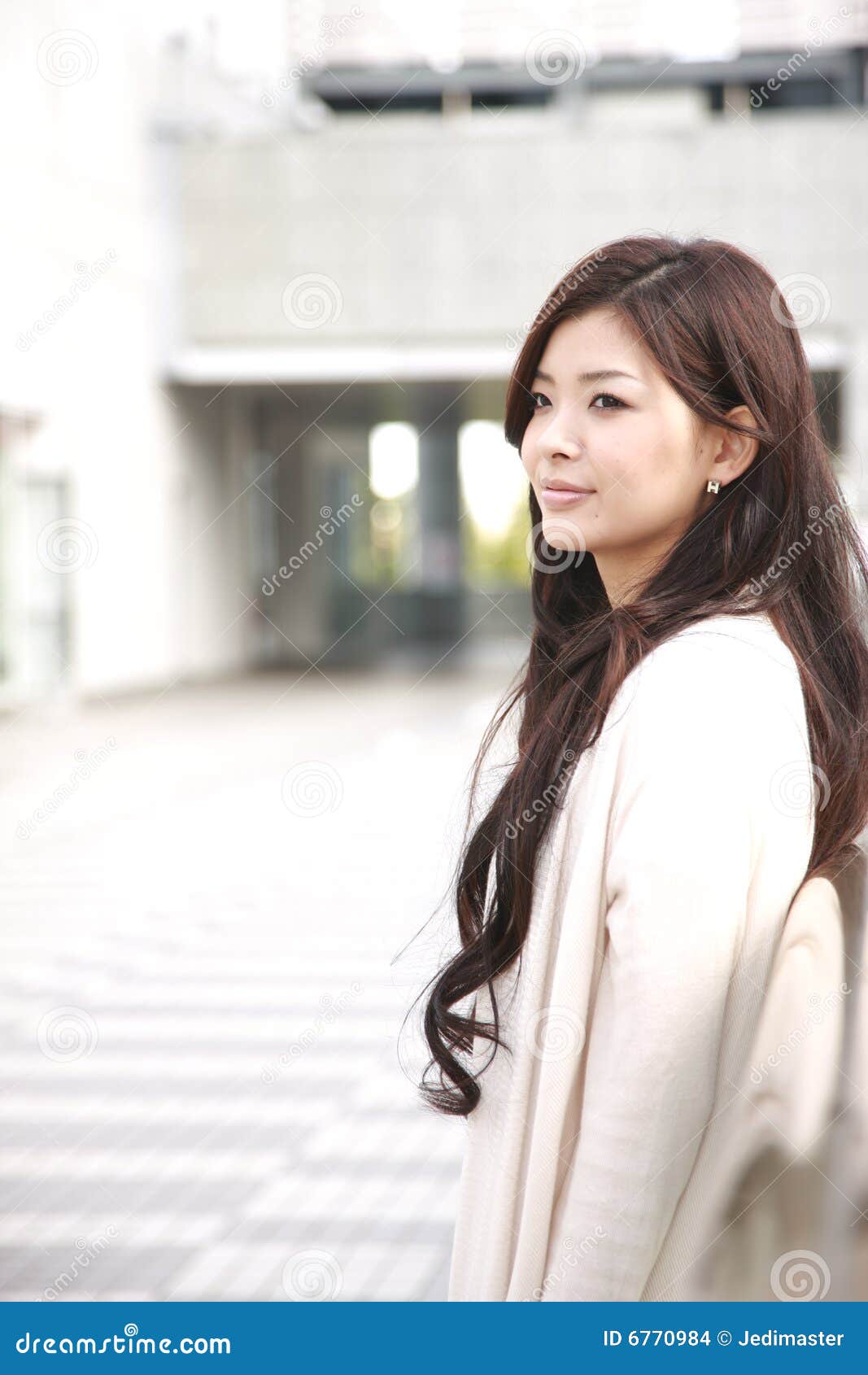 Young woman in the town stock photo. Image of beautiful - 6770984