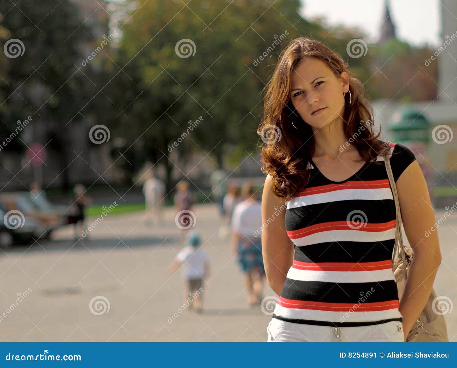 Young Woman in Town stock image. Image of town, young - 8254891