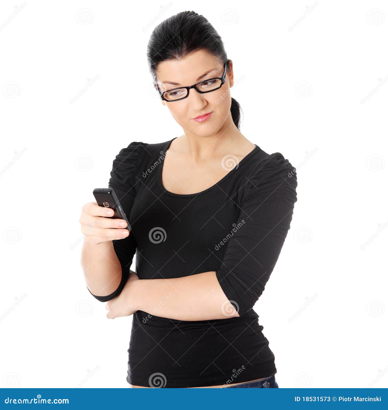 Young Woman Using Cell Phone Stock Image - Image of cellular ...