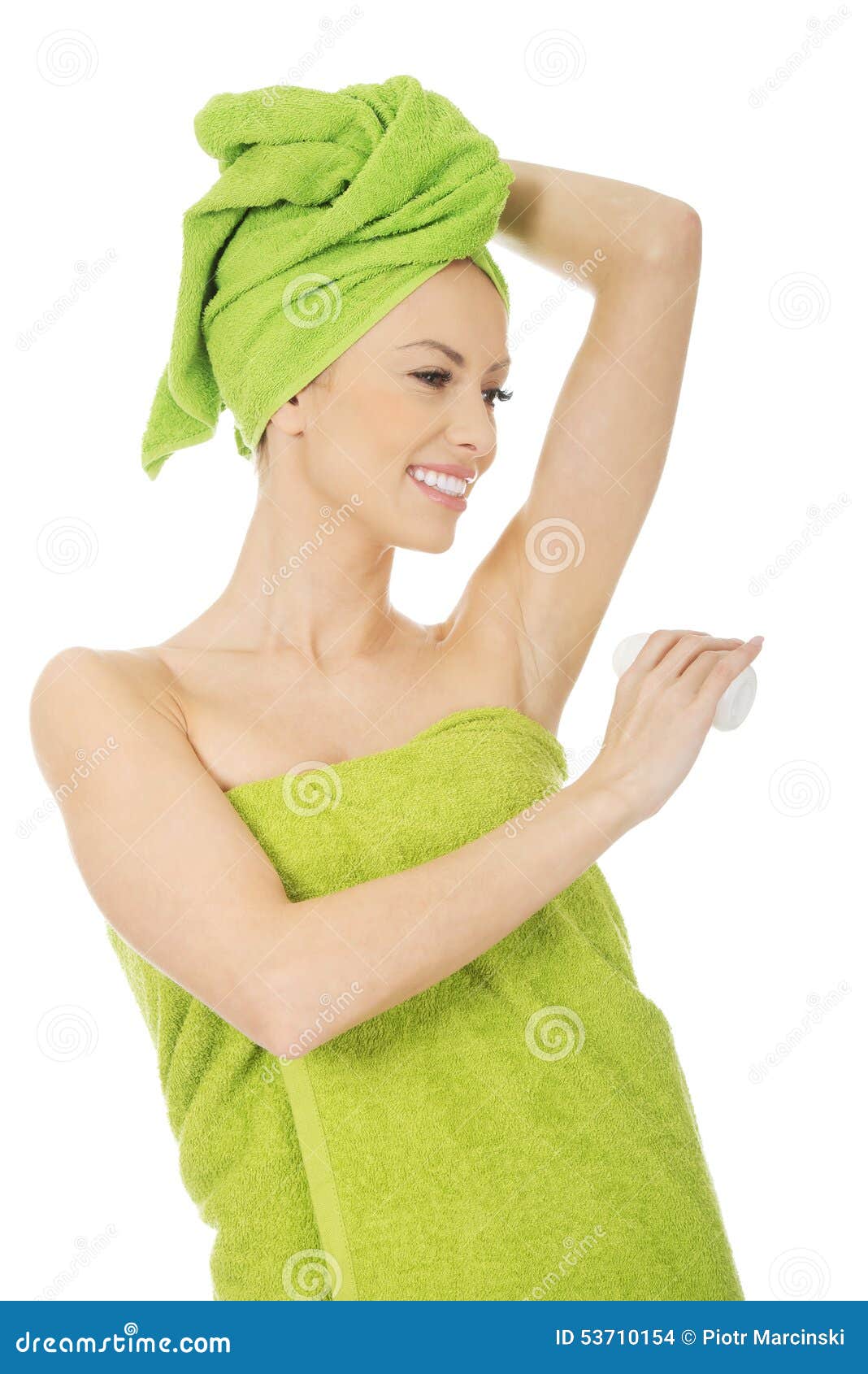 Young Woman Using Deodorant. Stock Photo - Image of refresh, deodorant ...
