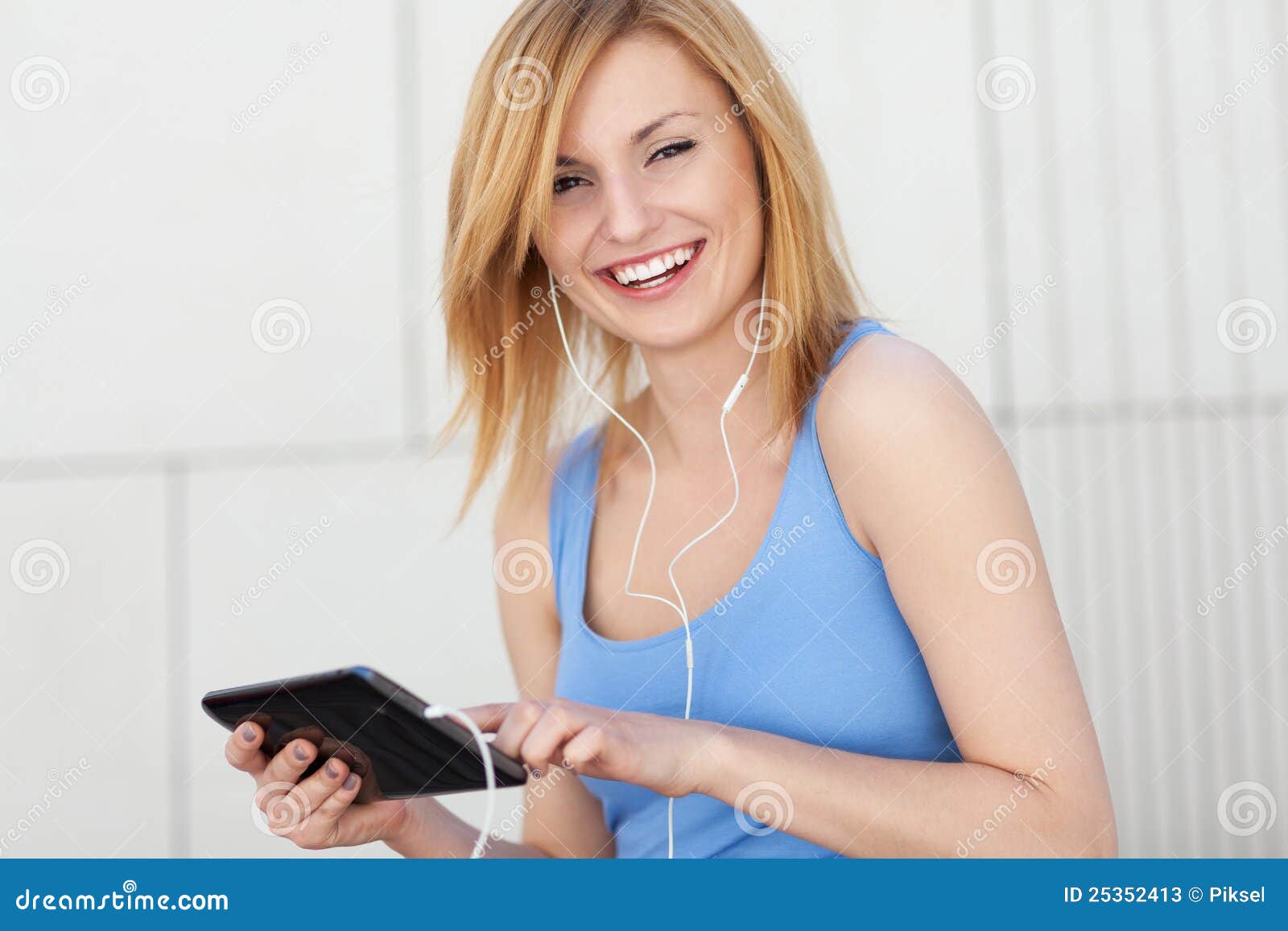 Young Woman Using Digital Tablet Stock Image - Image of book, smiling ... Young Woman Using Digital Tablet Stock Image - Image of book, smiling ...