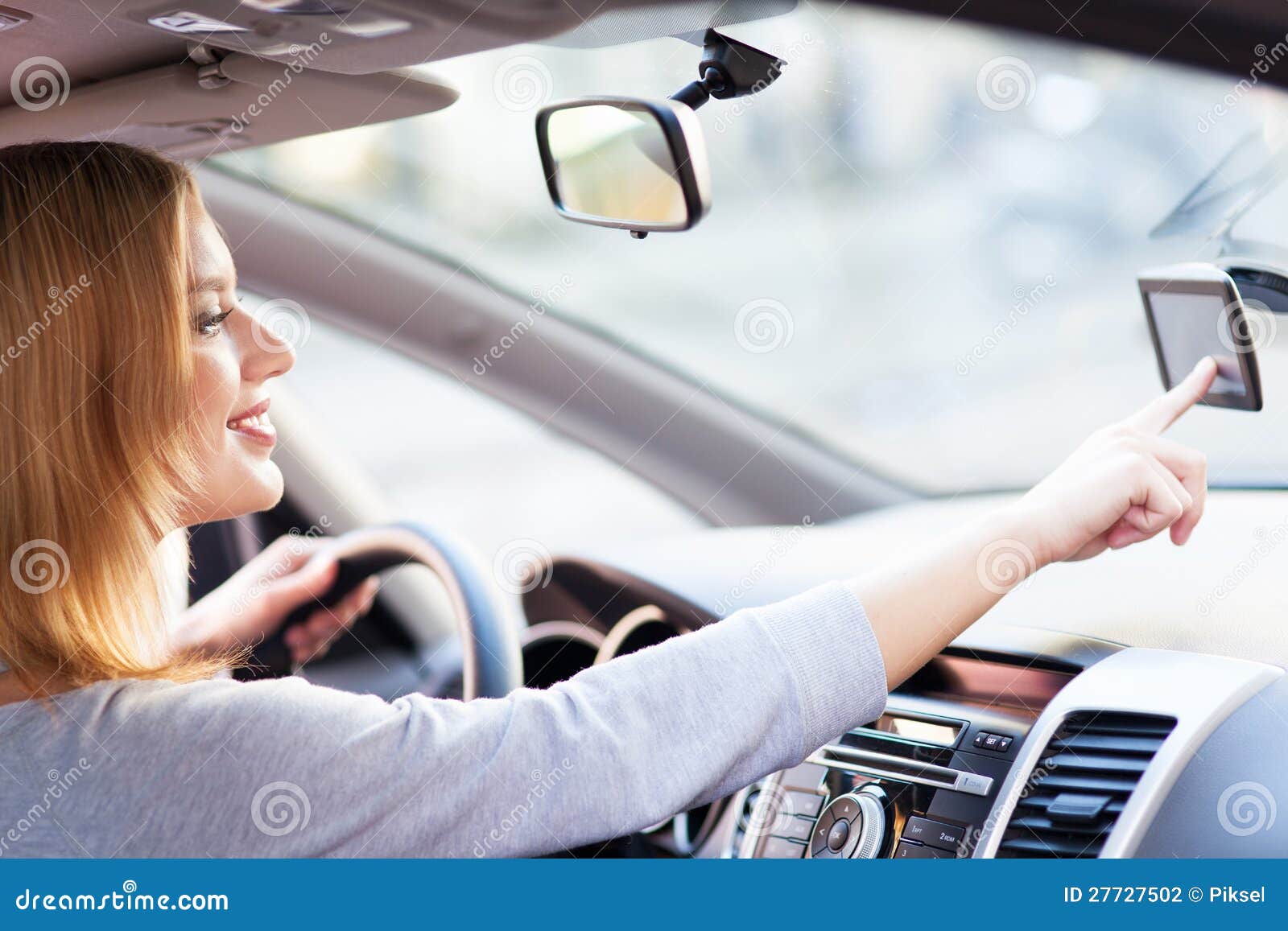 Young woman using GPS stock photo. Image of global, happy - 27727502