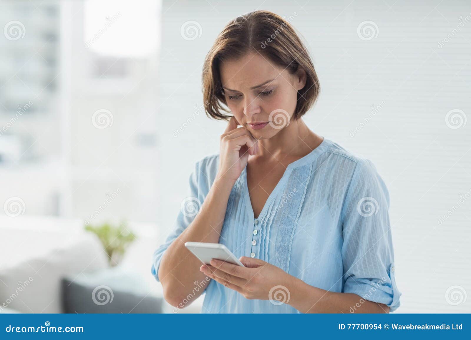 Young Woman Using Mobile Phone Stock Photo - Image of attractive ...