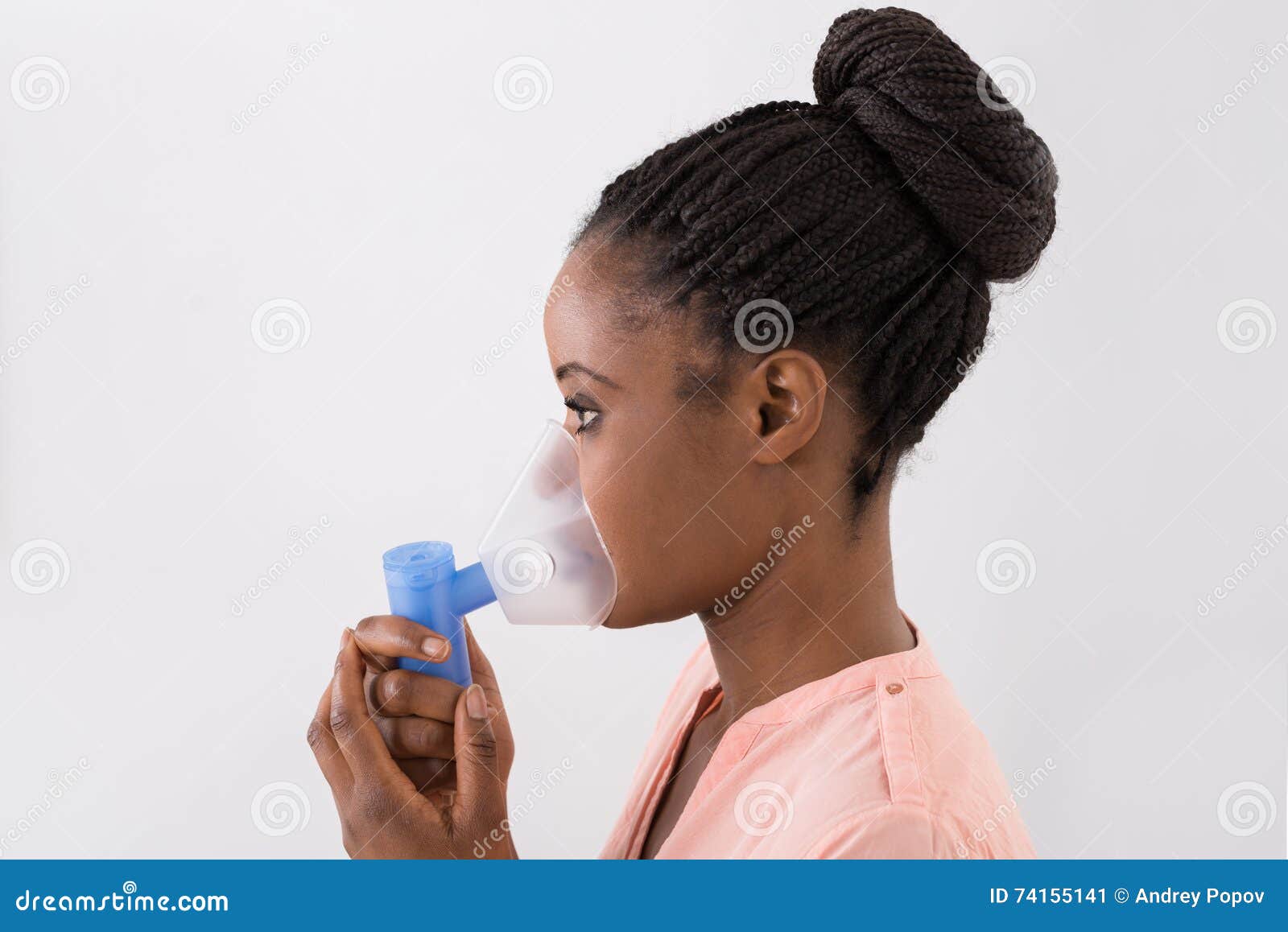 Young Woman Using Oxygen Mask Stock Image - Image of emergency, people ...