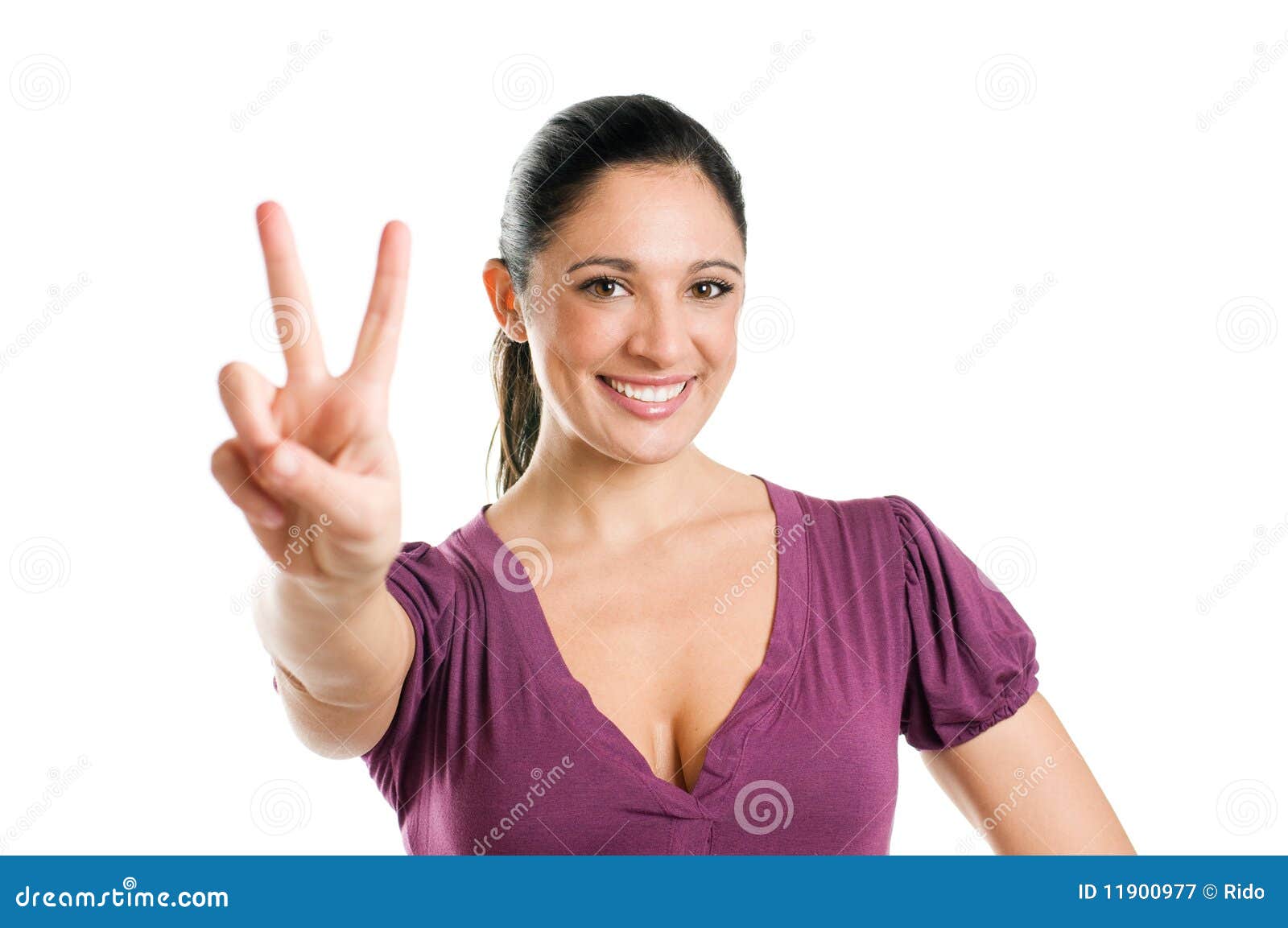Victory Sign In Silhouette Royalty-Free Stock Image | CartoonDealer.com ...