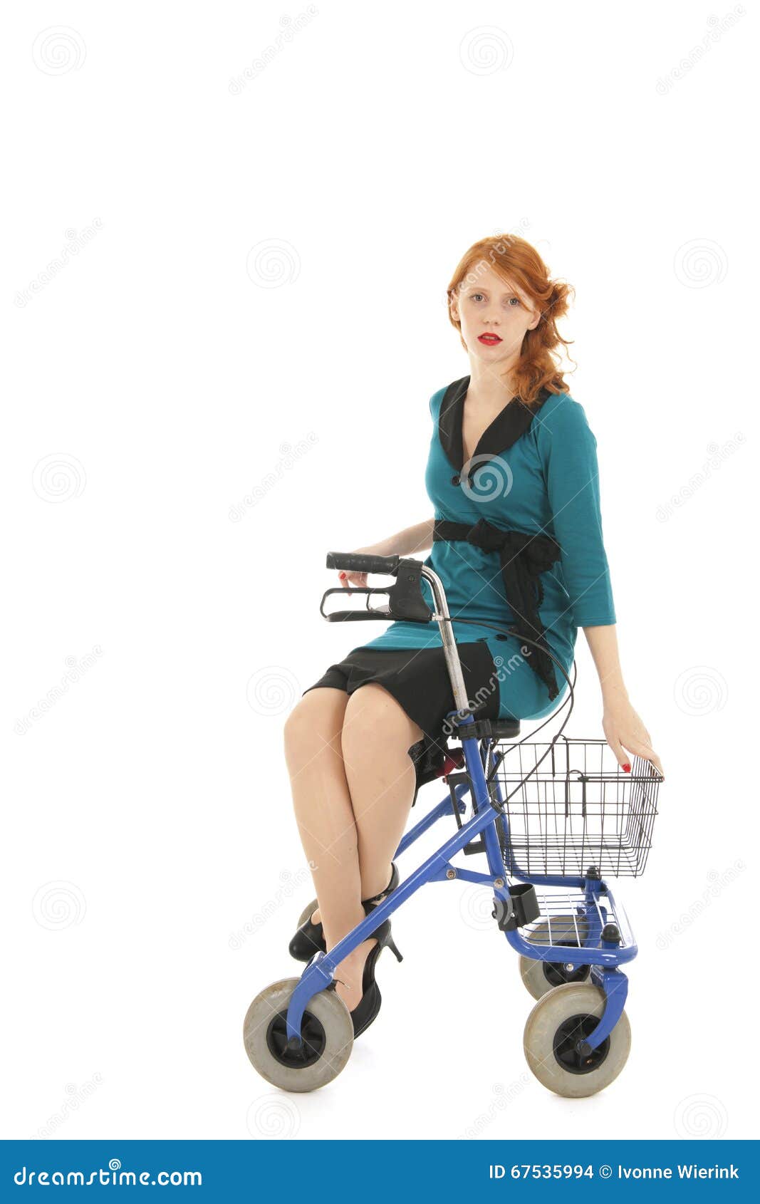 Young woman with walker stock photo. Image of hair, wheelchair - 67535994