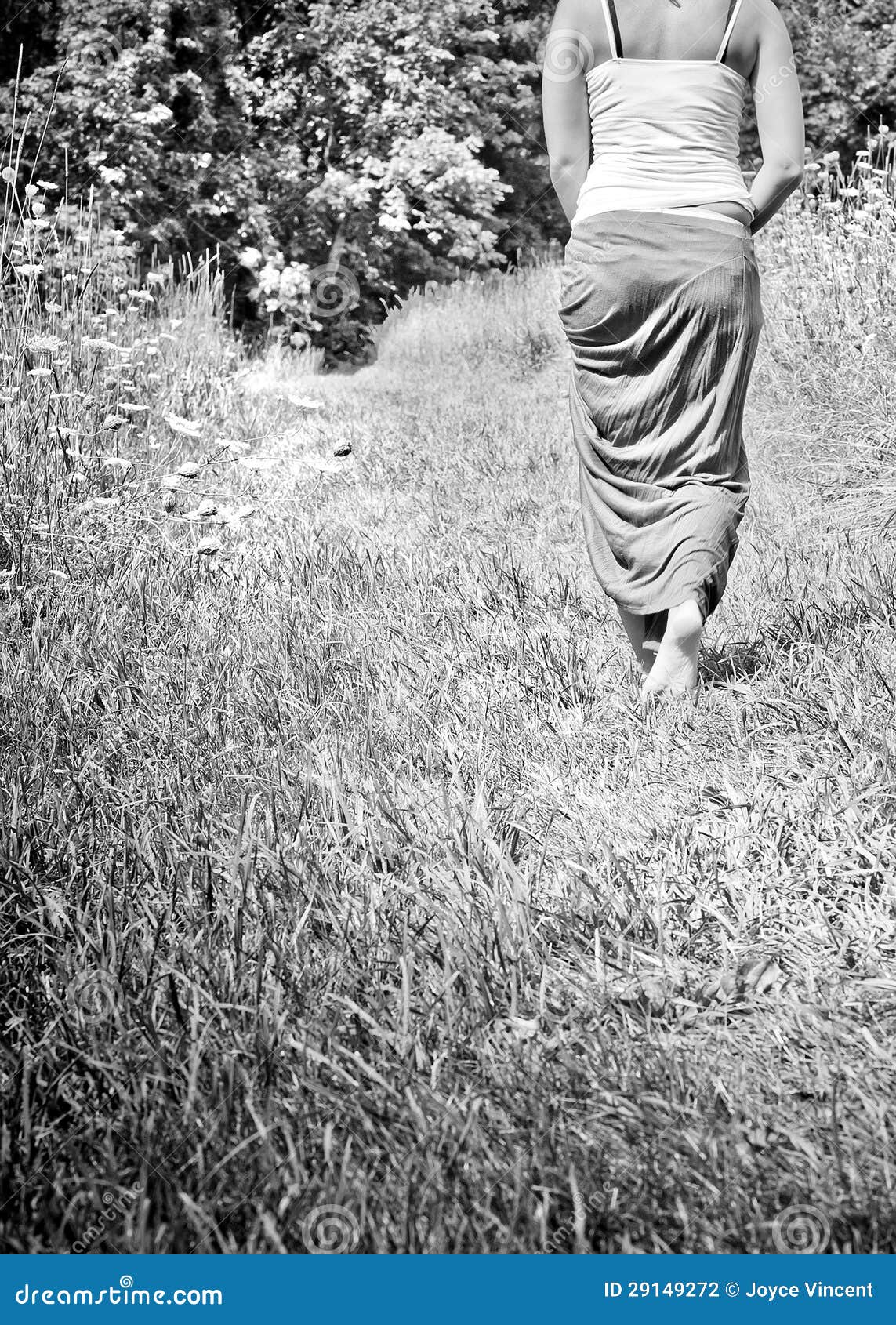 Young woman walking away stock photo. Image of moving - 29149272