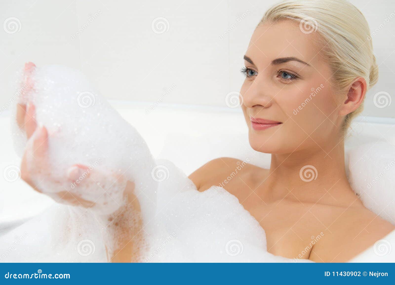 Young Woman Washing in Bathroom Stock Photo - Image of pretty, body ...