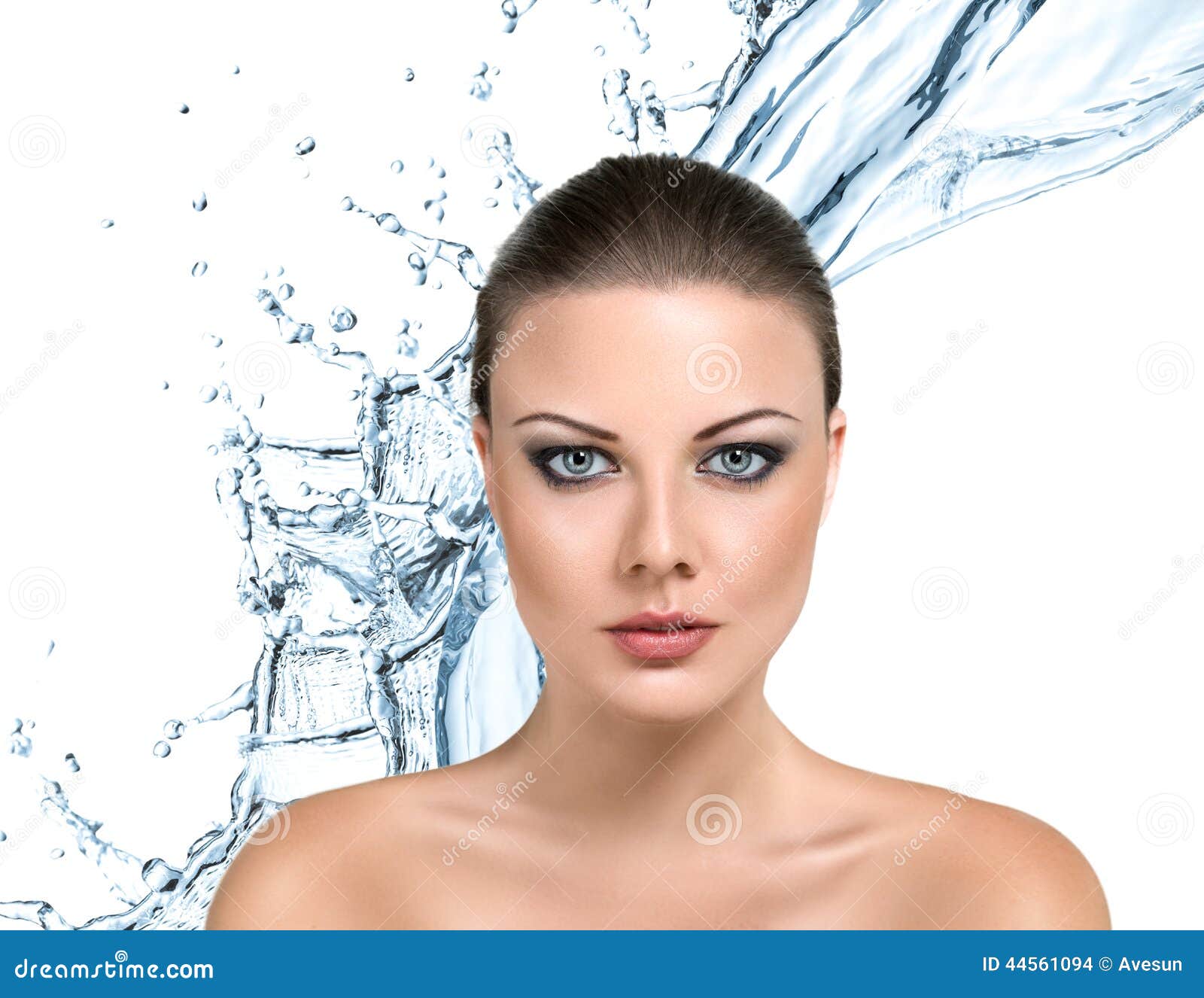 Young Woman with Water Splash Stock Photo - Image of female, body: 44561094