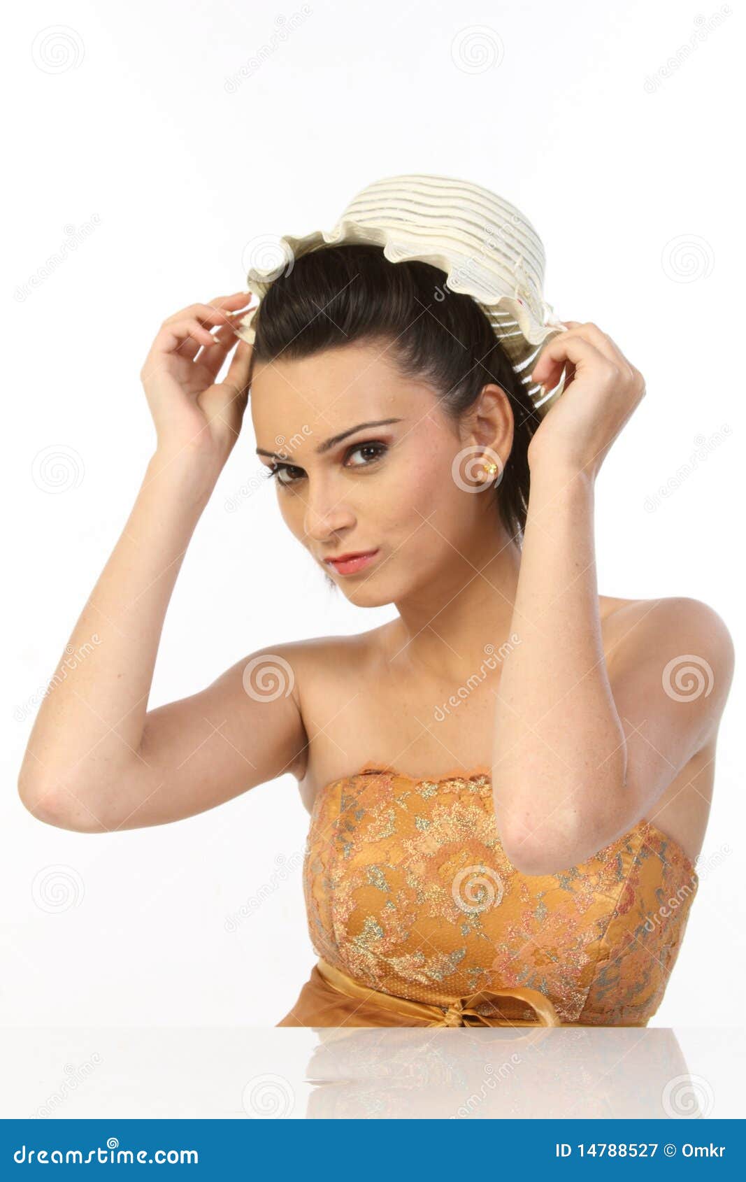 Young woman wearing cap stock image. Image of portrait - 14788527