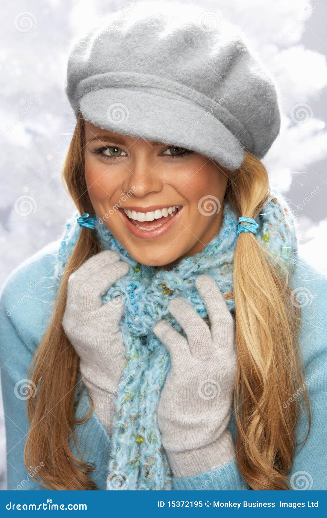 Young Woman Wearing Cap and Knitwear in Studio Stock Image - Image of ...