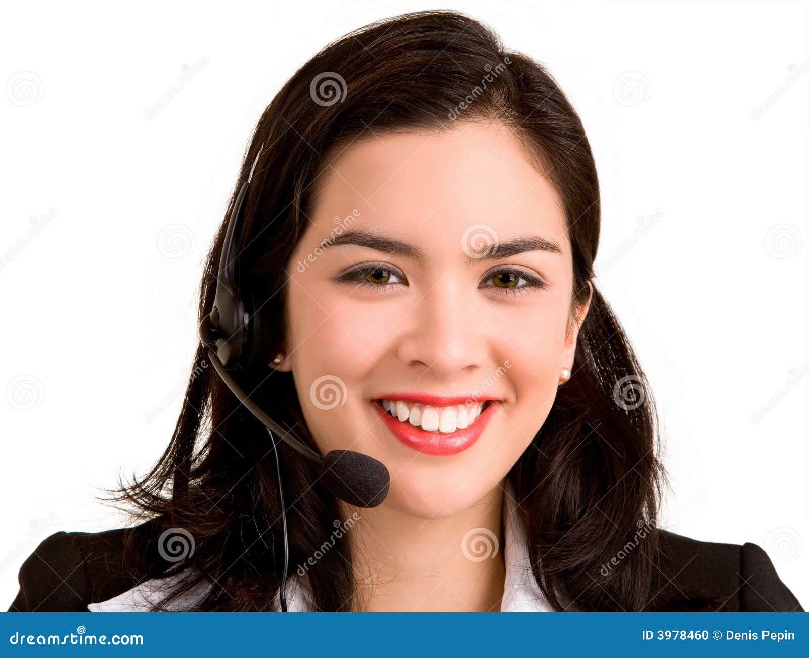Young Woman Wearing Headset Stock Photo - Image of help, friendly: 3978460