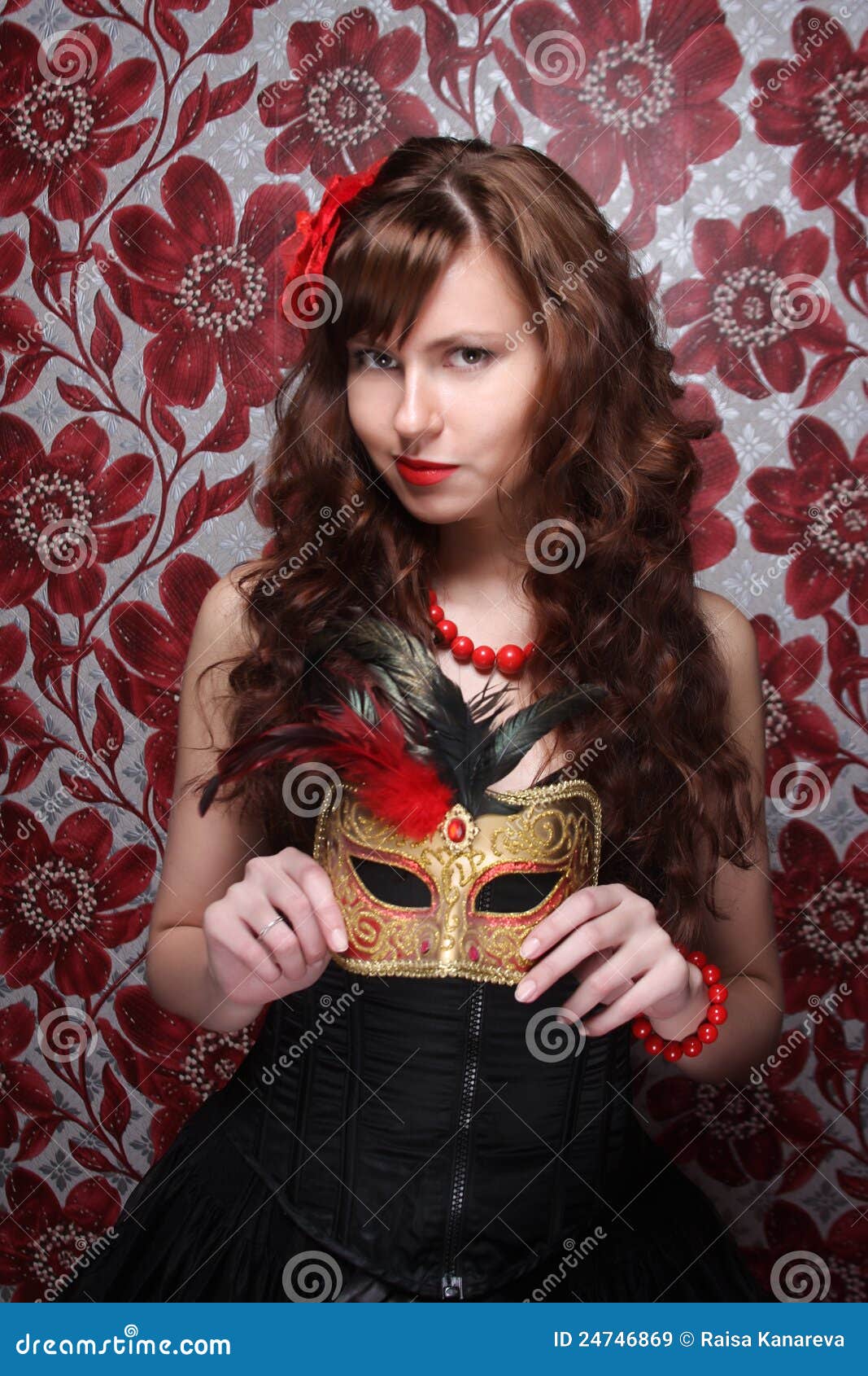 Young woman wearing mask stock image. Image of eyes, elegance - 24746869