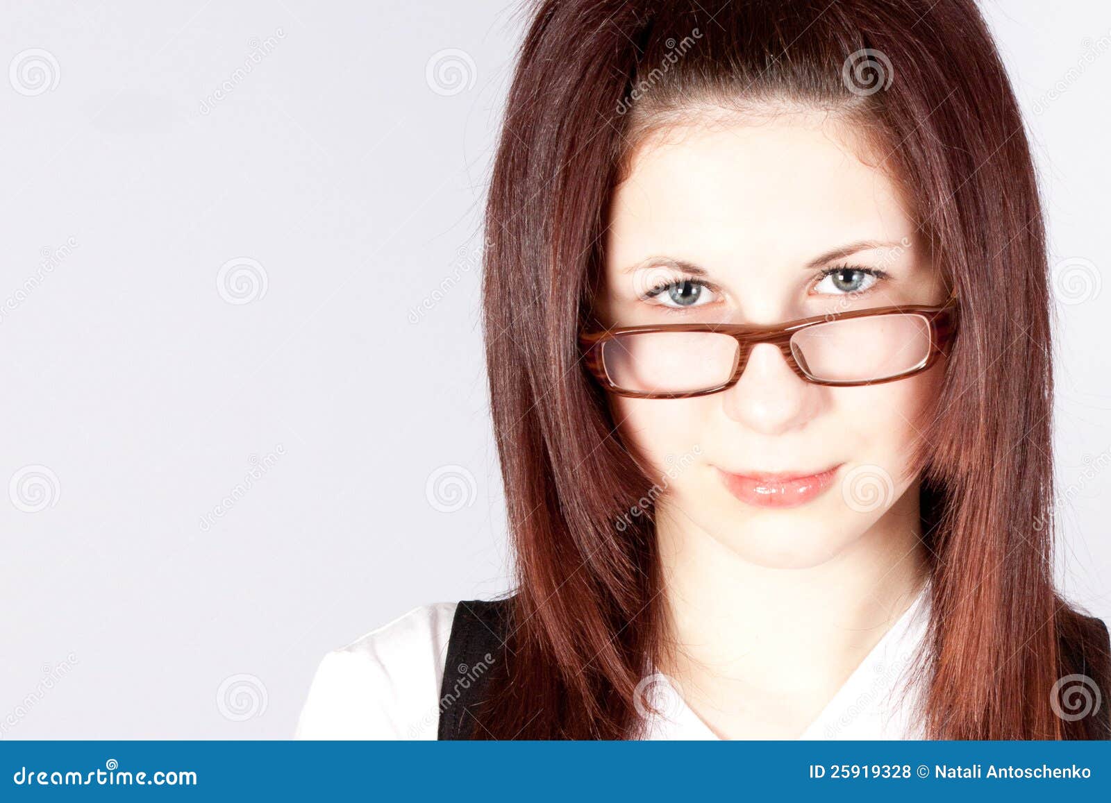 Young Woman Wearing Spectacles Stock Photo - Image of happiness, face ...