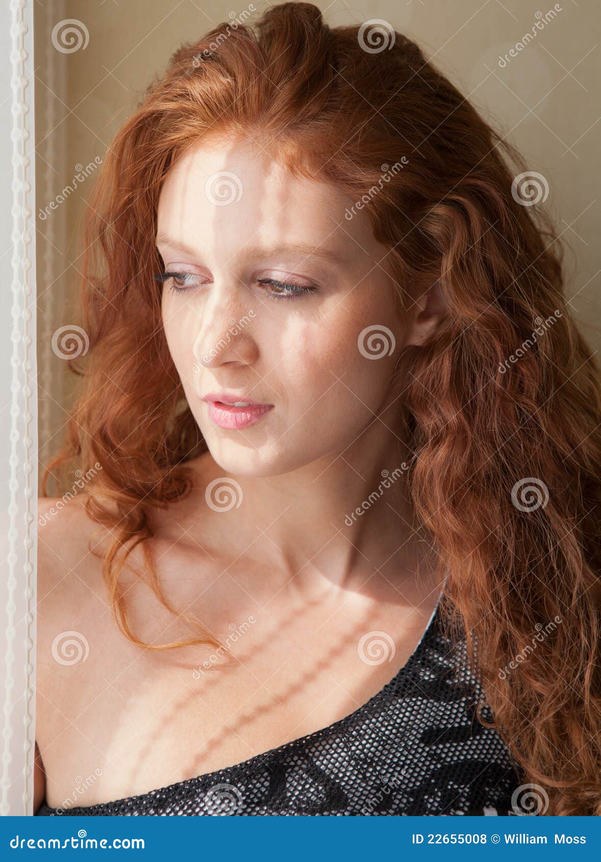 Young Woman in Window Light Stock Photo - Image of light, hair: 22655008