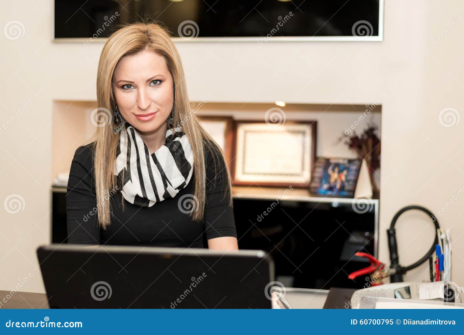 Young Woman Working with a Computer Stock Image - Image of professional ...