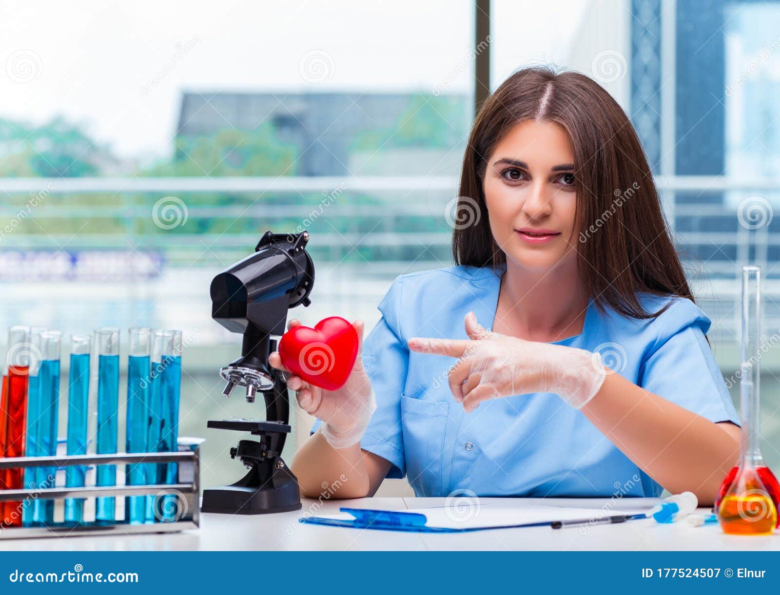 Young Woman Working in the Laboratory Stock Image - Image of exam ...