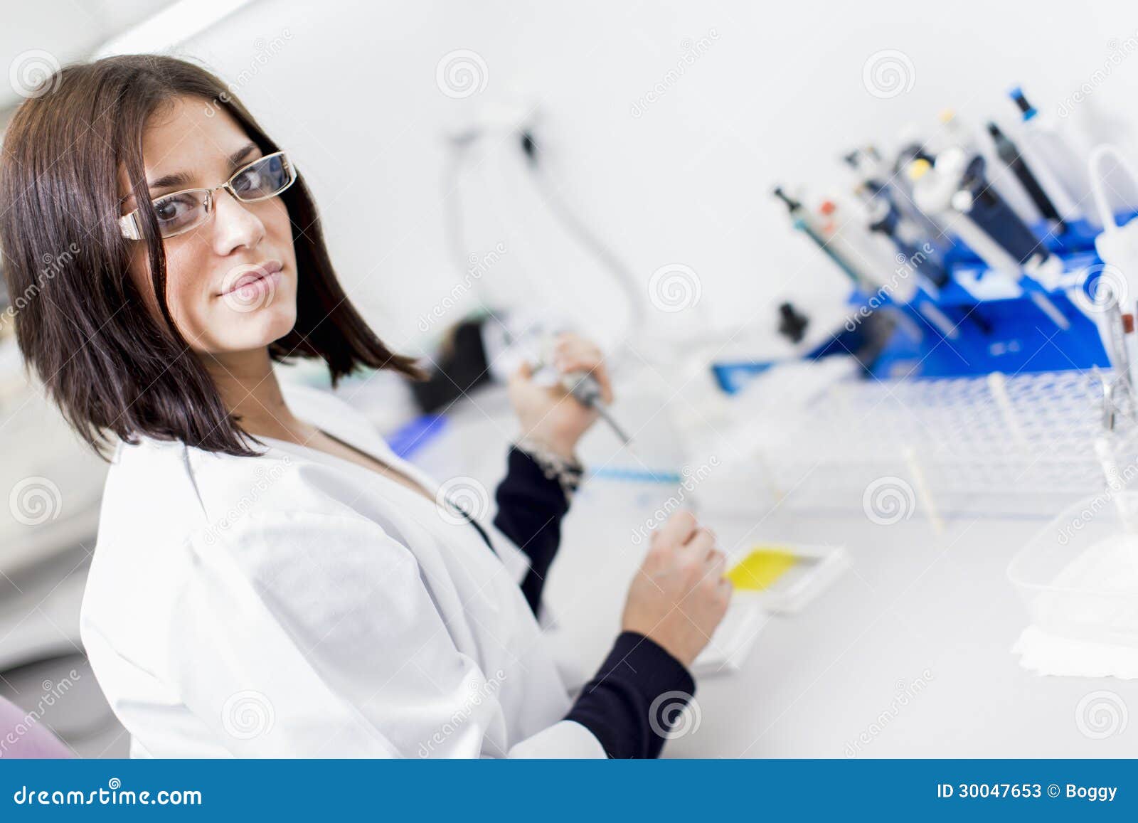 Young Woman in the Medical Laboratory Stock Image - Image of health ...