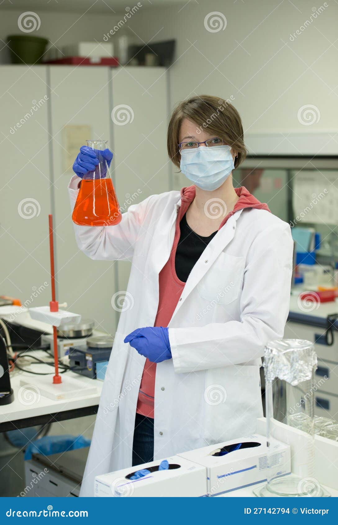 Young Woman Works in Laboratory Stock Photo - Image of healthcare ...