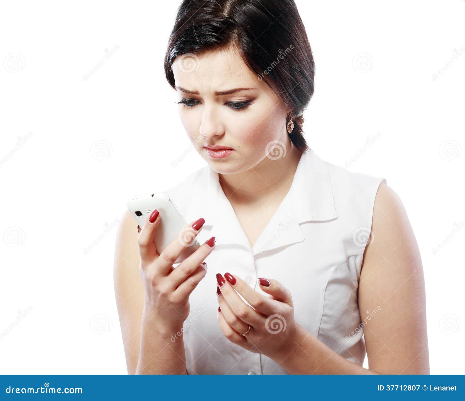 Young woman worry stock image. Image of smart, communications - 37712807