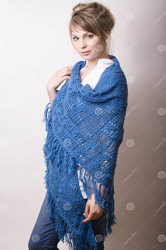 Young woman with wrap stock photo. Image of shoulders - 36585418