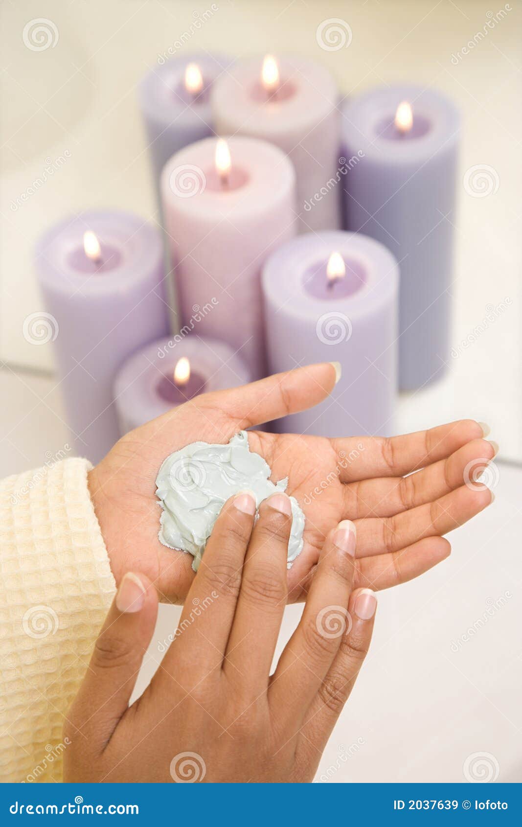 Young Womans Hands with Facial Scrub. Stock Image - Image of scent ...