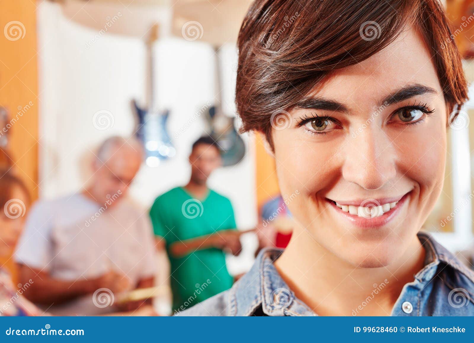 Young woman as apprentice stock photo. Image of hand - 99628460