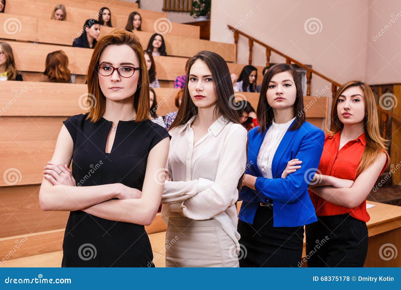Young Women in Classroom with Students Stock Photo - Image of lesson ...