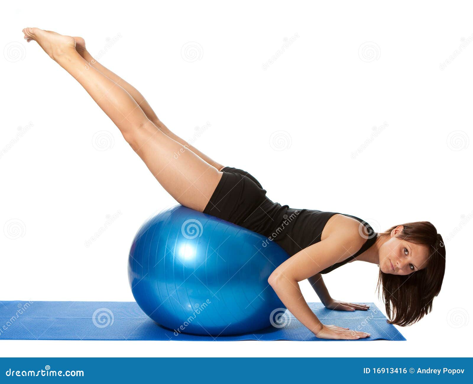 Young women doing roll-out stock photo. Image of female - 16913416