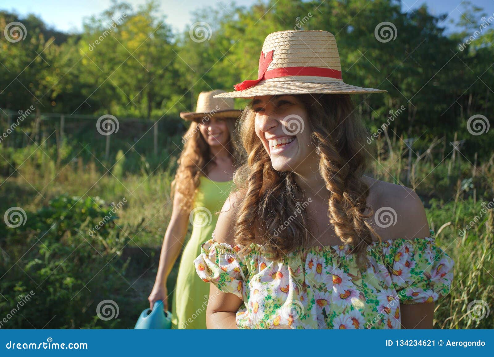 Two women at farming field stock image. Image of healthy - 134234621