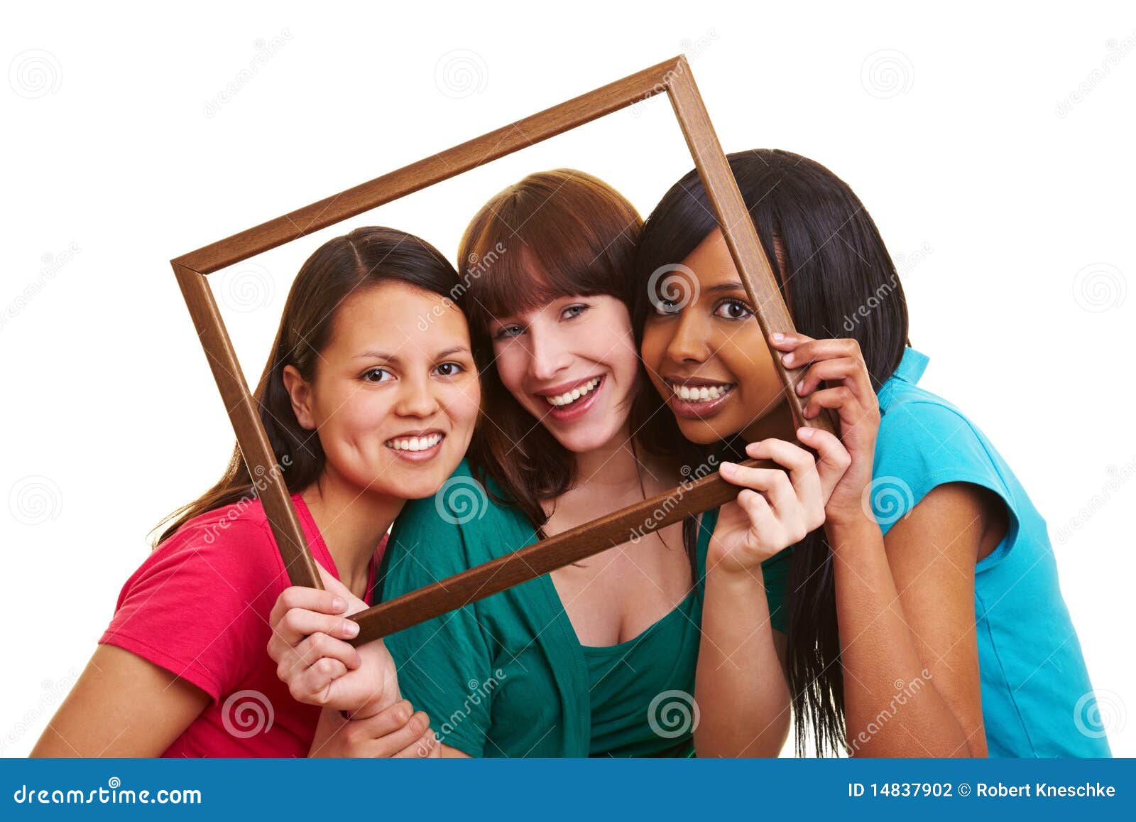 Young women in a frame stock photo. Image of pride, caucasian - 14837902