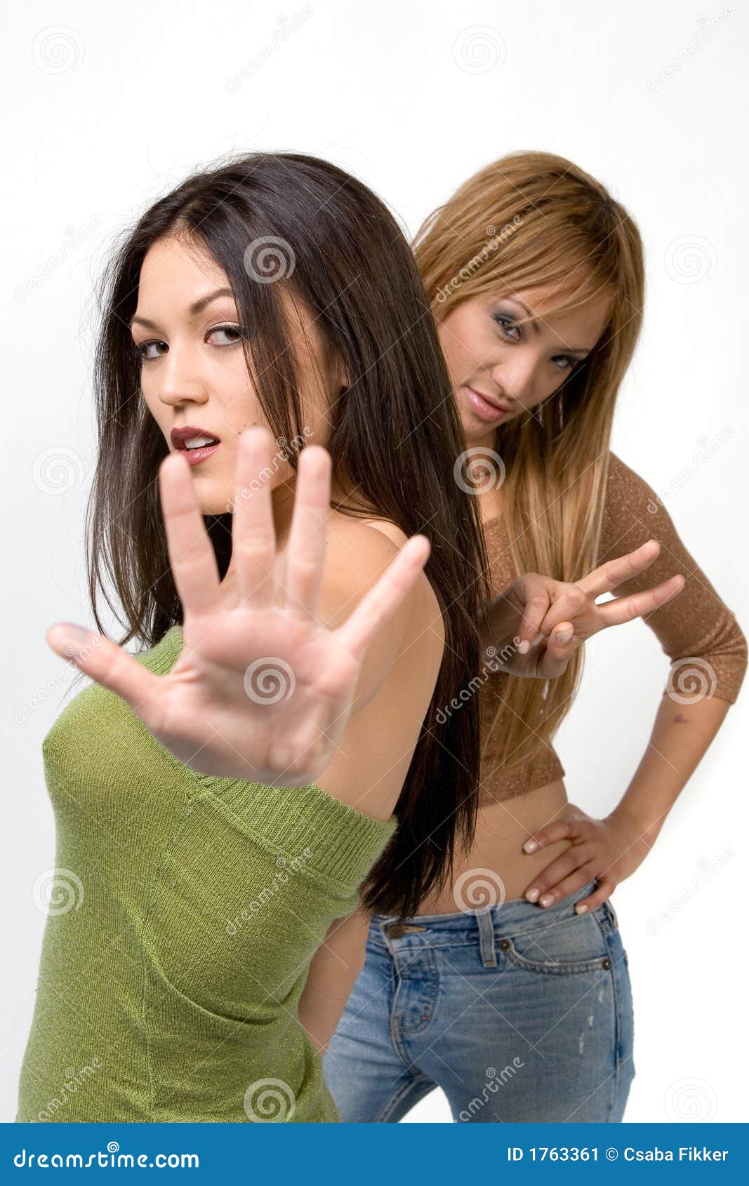 Young women gesturing stock image. Image of gestures, beautiful - 1763361