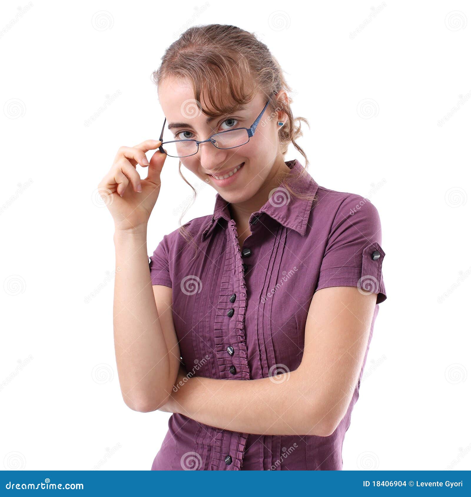 Young women with glasses stock photo. Image of portrait - 18406904