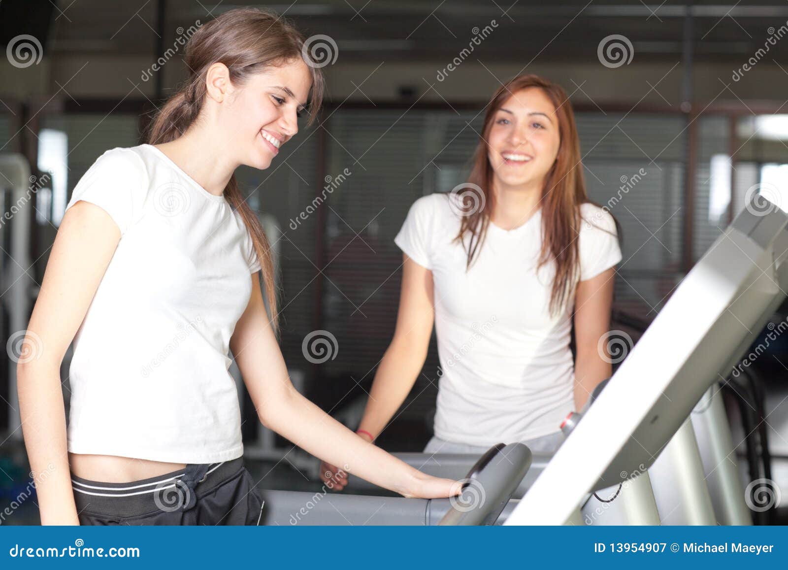 Young Women in the Gym Smiling Stock Image - Image of walking, smile ...