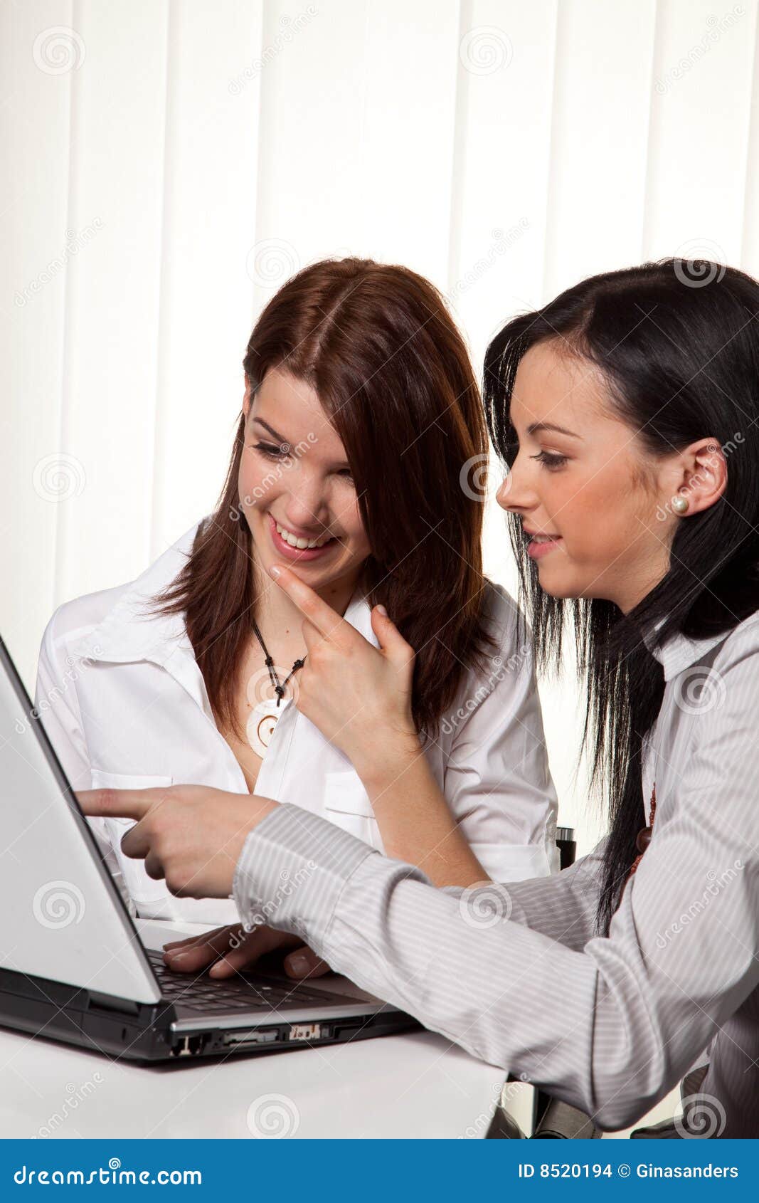 Young Women in Learning a Program on the Laptop Stock Photo - Image of ...