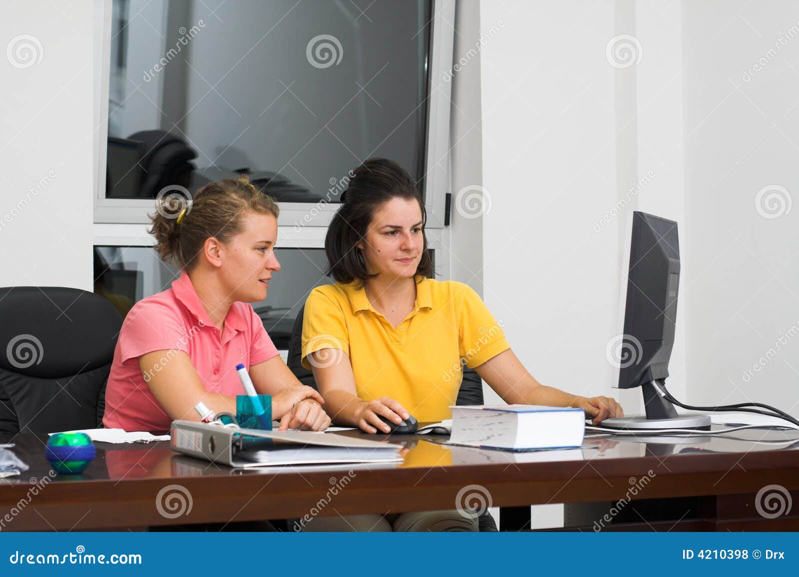 Young Women in Office - Teamwork Stock Photo - Image of friendship ...