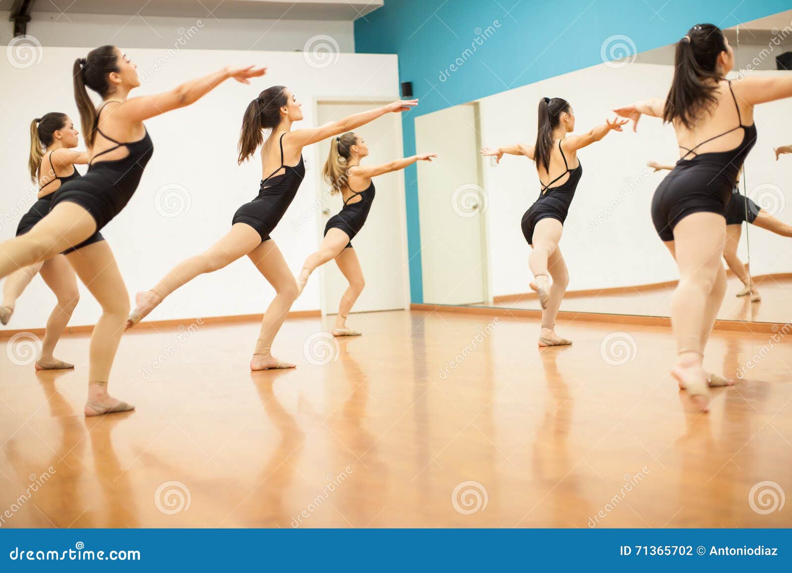 Young Women Rehearsing a Dance Routine Stock Photo - Image of pretty ...