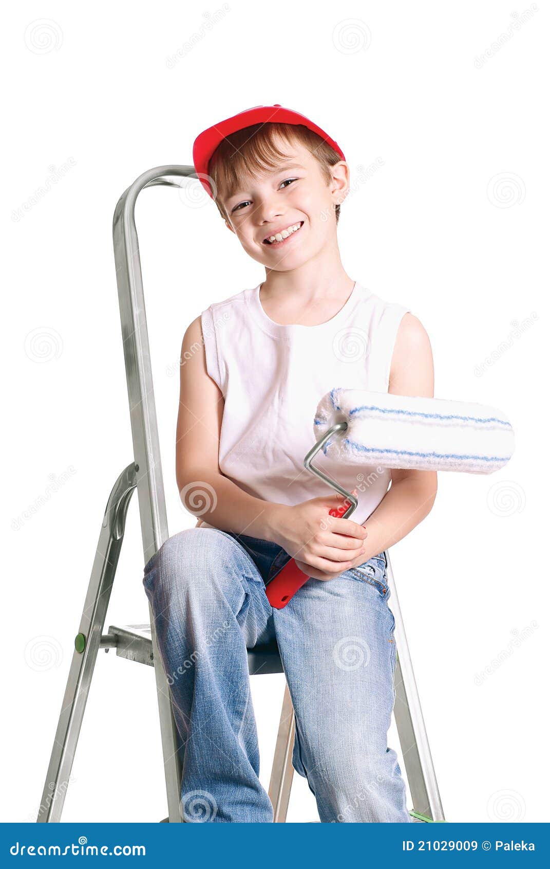 Young worker stock image. Image of isolated, artist, renovation - 21029009